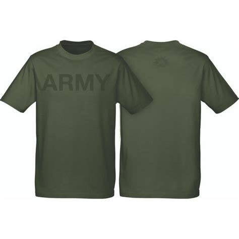 Army Cotton T Shirt Army Green Cadetshop