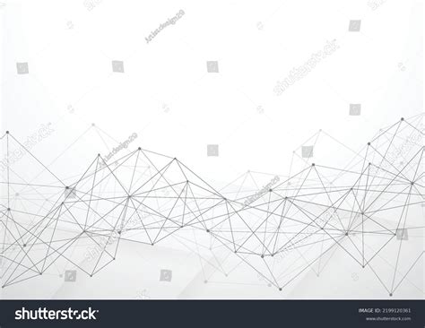 Abstract Connecting Dots Lines Connection Science Stock Vector Royalty Free 2199120361