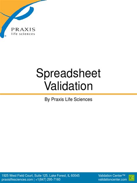 Spreadsheet Validation Pdf Spreadsheet Verification And Validation