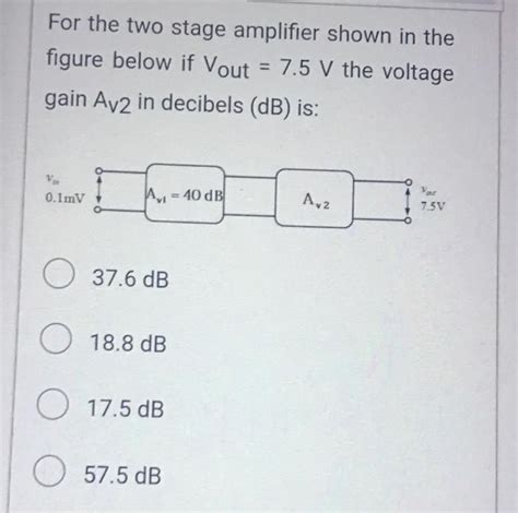 solved for the two stage amplifier shown in the igure below