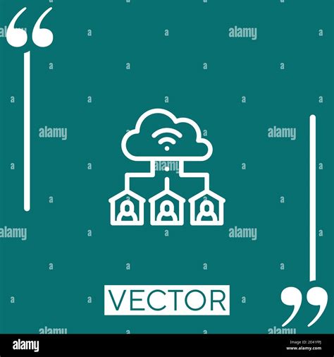 Network Vector Icon Linear Icon Editable Stroked Line Stock Vector