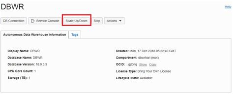 Scaling Down Autonomous Data Warehouse Database Oracledbwr