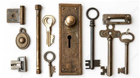 문 자물쇠와 열쇠는 흰색 배경에 고립 열쇠 자물쇠 입장 배경 일러스트 및 사진 무료 다운로드 Pngtree