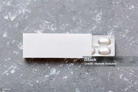 블랭크 화이트 제품 패키지 박스 모형 물집 상단보기가있는 빈 약 약물 상자 열기 물집에 대한 스톡 사진 및 기타 이미지 물집 알약 0명 Istock