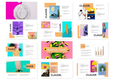 Claude Powerpoint Template Incl Bright And Clean Envato