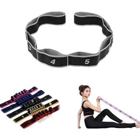 8 Segment Numbered Resistance Band Set For Glutes Stretching Yoga And