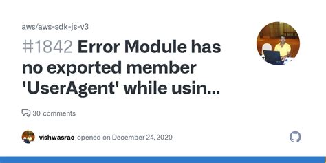 Error Module Has No Exported Member Useragent While Using Aws Sdk Js