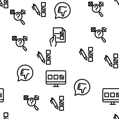 Survey Rating Vector Seamless Pattern 11994501 Vector Art At Vecteezy