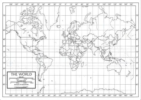 Printable Countries World Map With Latitude And Longitude Worksheets