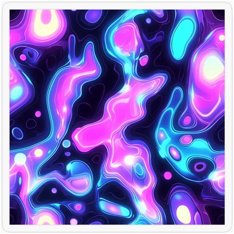 Luminous Blobs Modern Art In Fusion Sticker Kir 3741