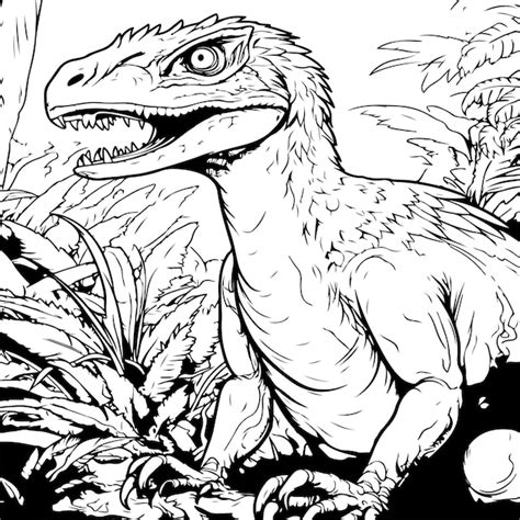 раскраска динозавра Премиум векторы
