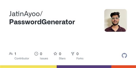 github jatinayoo passwordgenerator