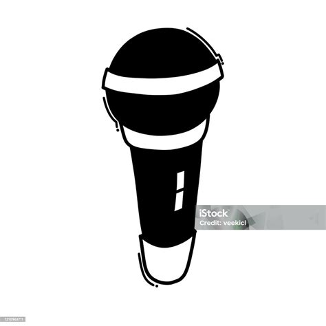 마이크 낙서 벡터 아이콘입니다 그리기 스케치 일러스트레이션 손 그린 선 Eps10 그리기에 대한 스톡 벡터 아트 및 기타 이미지 그리기 낙서 드로잉 노래 Istock