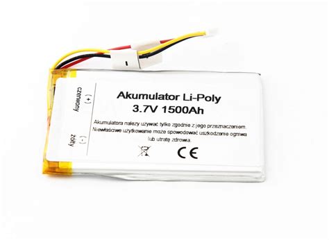 akumulator bateria 3,7V 1500mAh do tabletu 3przew. - 7667428581 ...