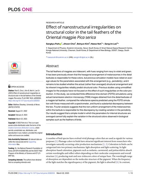 Pdf Effect Of Nanostructural Irregularities On Structural Color In
