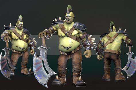 3d Character Green Fat Orc 3d Humanoids Unity Asset Store