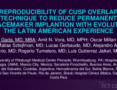 Tct 473 Reproducibility Of Cusp Overlap Technique To Reduce Permanent Pacemaker Implantation