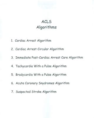 Acls Algorithms PDF
