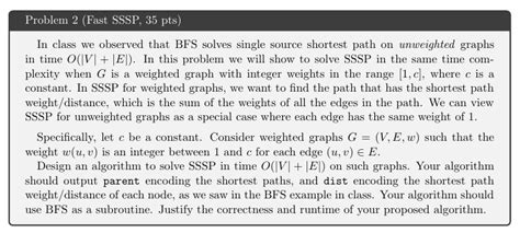 Solved In Class We Observed That Bfs Solves Single Source