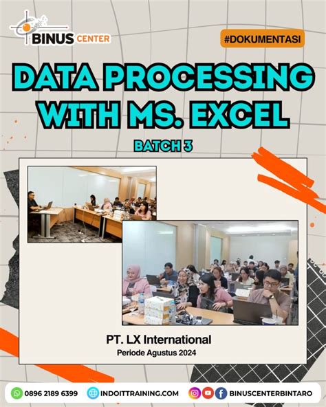 Dokumentasi Data Processing With Microsoft Excel Binus Center