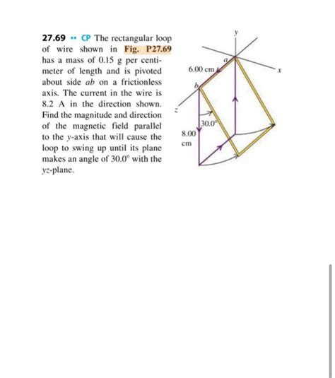 solved 6 00 cm 27 69 cp the rectangular loop of wire