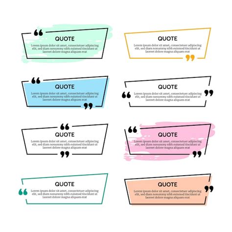 견적 상자 프레임 세트 프리미엄 벡터