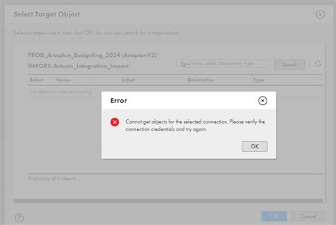 [informatica] Cant See Any Actions Objects While Setting Up Target Object Anaplan Community