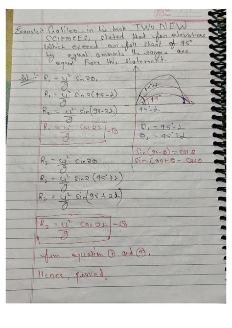 SOLUTION Solved Example Of Projectile Motion Studypool