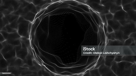 터널 또는 웜홀 점으로 구성된 추상 구체입니다 시공간 포털 그리드 텍스처 3d 렌더링 0명에 대한 스톡 벡터 아트 및 기타 이미지 Istock