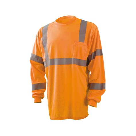 Occunomix 4x Hi Vis Orange Wicking Birdseye T Shirt Long Sleeve 4x Lux