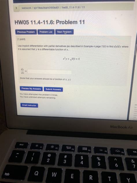 Solved Webwork Sprt Eaulisam Sd Hwo Chegg Com