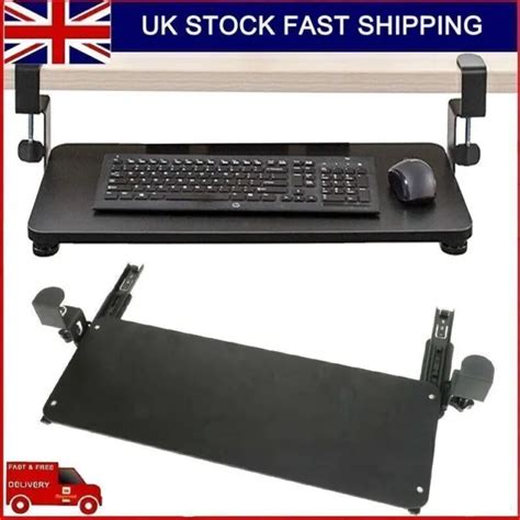 Underdesk Keyboard Tray Drawer Pull Out Office Table Computer Under Desk Holders £24 40