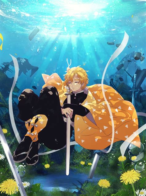 Agatsuma Zenitsu Kimetsu No Yaiba Drawn By Yumeniku Danbooru