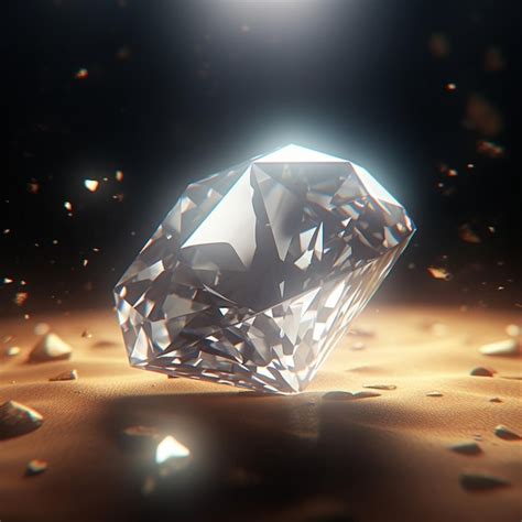 Premium Ai Image Bright Shining Diamond Crystal Structure