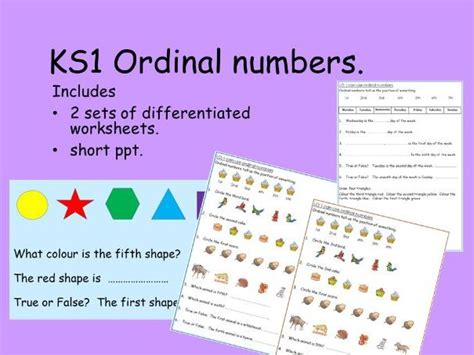 Ordinal Numbers Ks1 Teaching Resources
