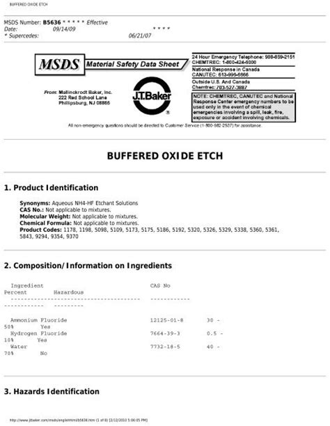Buffered Oxide Etch