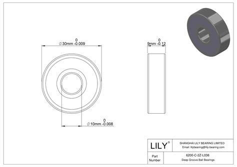 6200 C 2z L038 Fag General Deep Groove Ball Bearing Fag Lily Bearing