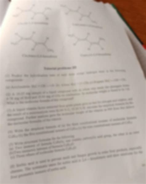 Solution Organic Chemistry Constitutional Isomers Geometric Isomers Tutorial Problems