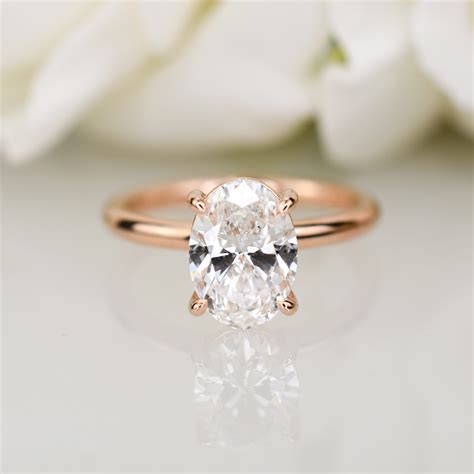 Rose Gold Oval Cut Diamond Engagement Ring Monty Adams Jewellery