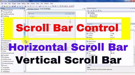 Pgdca Ii Sem Vbnet Use Of Scroll Bar Control Horizontal Scroll Bar