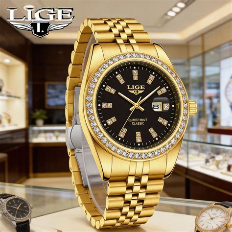 Montres Pour Hommes Lige Montres En Or Pour Hommes Montres à Quartz De Luxe Pour Hommes