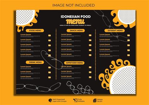 Food Restaurant Menu Layout Editable Template Menu List Cafe Black Modern Template List Menu Food Restaurant Menu Layout Editable Template Menu List Cafe Black Modern Template List Menu