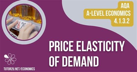 4 1 3 2 Price Elasticity Of Demand Aqa A Level Economics Teaching Powerpoint Reference