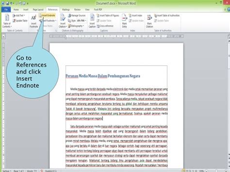 How To Insert Endnotes In Ms Word Ppt