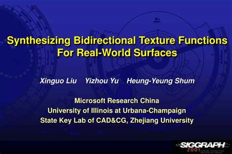 Ppt Synthesizing Bidirectional Texture Functions For Real World Surfaces Powerpoint