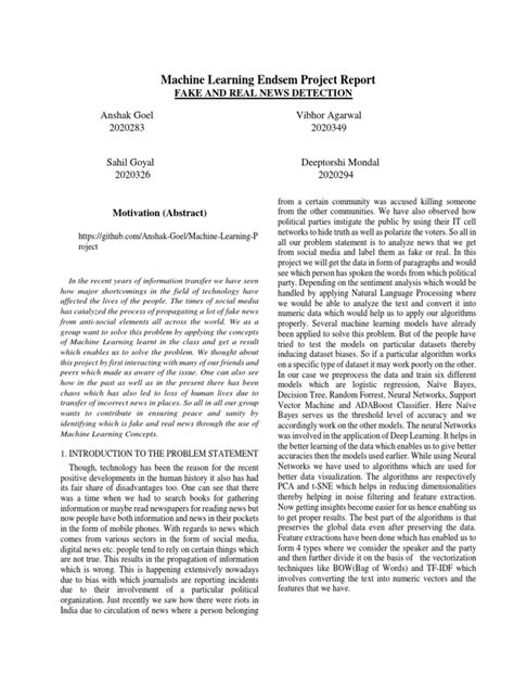 project report pdf