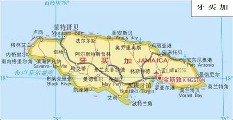 牙买加地图中文版高清 牙买加地图 地理教师网