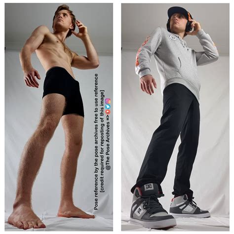 Male Clothes Onoff Standing Comparison Low Angle By Theposearchives On