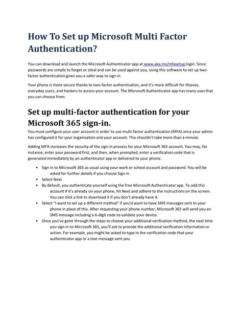 Ppt How To Set Up Microsoft Multi Factor Authentication Powerpoint