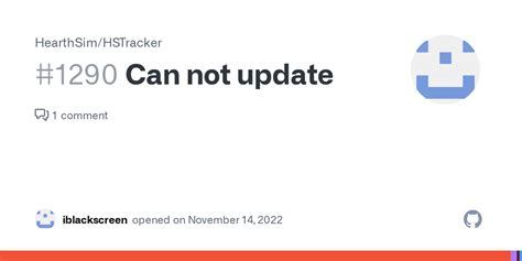 Can Not Update · Issue 1290 · Hearthsimhstracker · Github